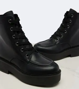 GIANVITO ROSSI Leather Lace-up Boots