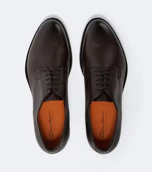 Santoni Ensley Leather Derby Shoes