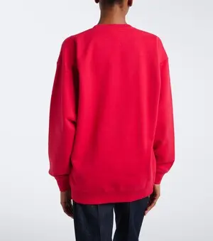 Saint Laurent Logo Cotton Jersey Sweatshirt