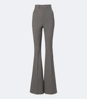 Rick Owens Bolan High-rise Wool-blend Flared Pants