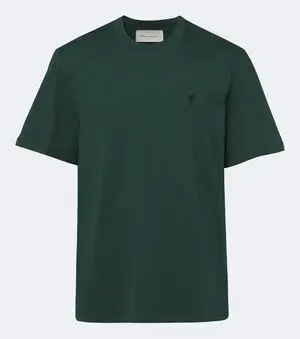 AMI Paris De C?ur Cotton Jersey T-shirt - Green