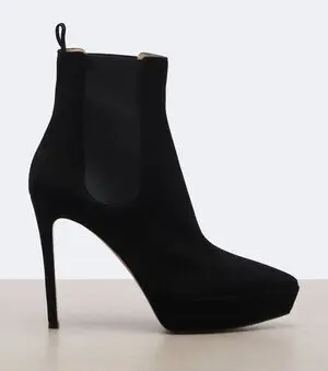 GIANVITO ROSSI Suede Platform Ankle Boots