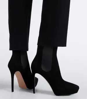 GIANVITO ROSSI Suede Platform Ankle Boots