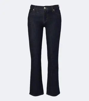 FRAME Cigarette Cropped Straight Jeans