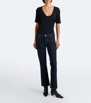 FRAME Cigarette Cropped Straight Jeans