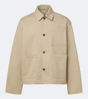 JW Anderson Embroidered Cotton Canvas Jacket - Beige