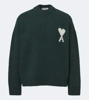 AMI Paris De Cœur Alpaca And Wool-blend Sweater