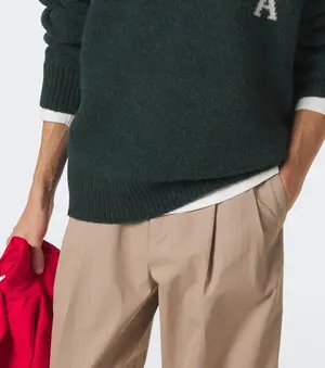 AMI Paris De Cœur Alpaca And Wool-blend Sweater