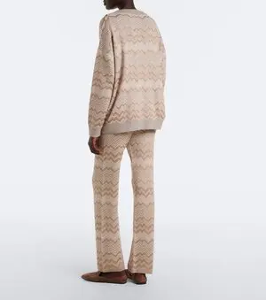 Missoni Zigzag Flared Pants - Beige