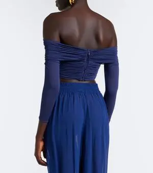 Christopher Esber Marin Draped Off-shoulder Top