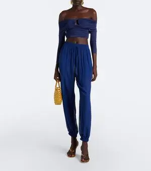 Christopher Esber Marin Draped Off-shoulder Top