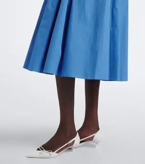 EMILIA WICKSTEAD Eglantine Belted Cotton Poplin Midi Dress