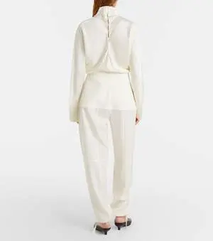RÓHE Virgin Wool Balloon Pants - White