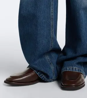 Brunello Cucinelli Monili Leather Loafers