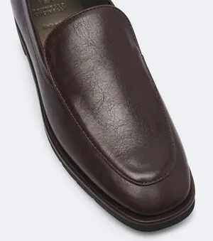 Brunello Cucinelli Monili Leather Loafers