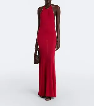 Christopher Esber Embellished Cotton-blend Gown