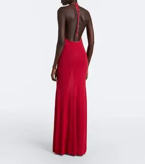 Christopher Esber Embellished Cotton-blend Gown