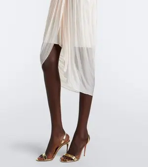 Balmain Draped Asymmetrical Midi Dress