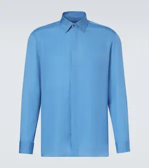TOM FORD Cotton And Silk Shirt - Blue