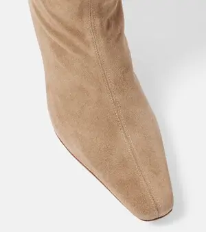 Staud Wally Suede Knee-high Boots - Beige