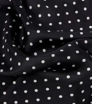 Posse Polka-dot Lace-trimmed Silk Scarf