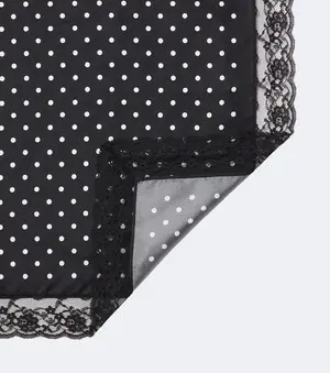 Posse Polka-dot Lace-trimmed Silk Scarf