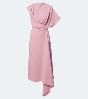 ROKSANDA Elva Asymmetric Crêpe Midi Dress - Pink