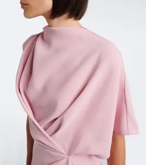 ROKSANDA Elva Asymmetric Crêpe Midi Dress - Pink