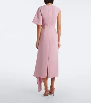 ROKSANDA Elva Asymmetric Crêpe Midi Dress - Pink