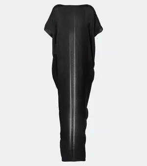 Rick Owens Dagger Printed Satin Maxi Dress