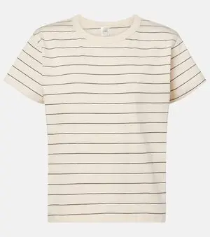 LESET Leset Margo Cotton Jersey Crewneck T-Shirt Beige