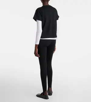 LESET Margo Cotton Jersey Crewneck T-shirt - Black