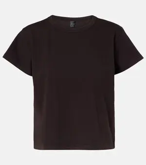 LESET Leset Margo Cotton Jersey Crewneck T-Shirt Brown