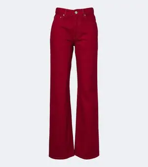 AMI Paris Wide-leg Jeans In Rouge Rubis - Red