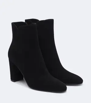GIANVITO ROSSI Suede Ankle Boots - Black