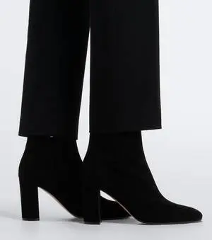 GIANVITO ROSSI Suede Ankle Boots - Black