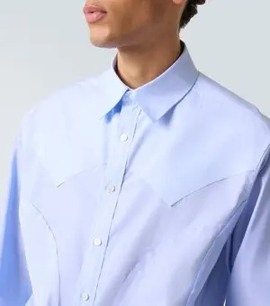 MAISON MARGIELA Cotton Poplin Shirt - Blue
