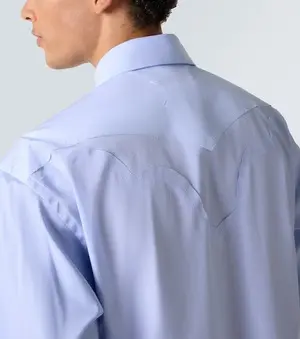 MAISON MARGIELA Cotton Poplin Shirt - Blue