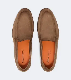 Santoni Suede Loafers - Brown