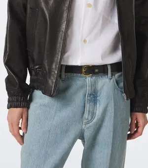 Valentino Garavani Vlogo Leather Belt