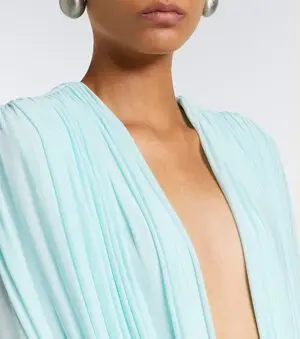 Christopher Esber Ripple Draped Gown - Blue