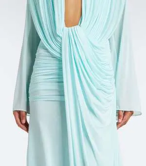 Christopher Esber Ripple Draped Gown - Blue