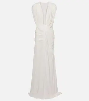 Christopher Esber Ripple Draped Gown - White