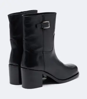 Staud Brooklyn Leather Ankle Boots With Buckle Fastening