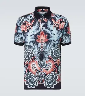 Etro Paisley Cotton Piqué Polo Shirt - Multicoloured