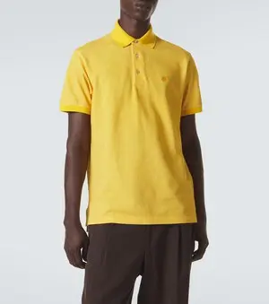 Etro Paisley Cotton Piqué Polo Shirt - Yellow