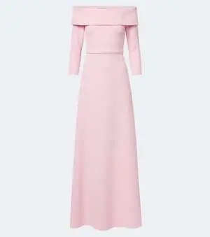 Safiyaa Lunelle Off-shoulder Crêpe Gown - Pink