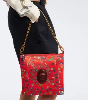Versace Medusa Printed Duchess Shoulder Bag - Red