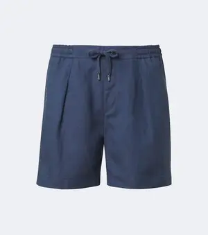 Ralph Lauren Purple Label Silk And Linen Shorts - Blue