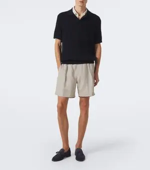 Ralph Lauren Purple Label Silk And Linen Shorts